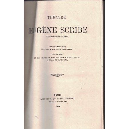 Théâtre Eugène Scribe Tome 1 - Librairie du petit journal 1864
